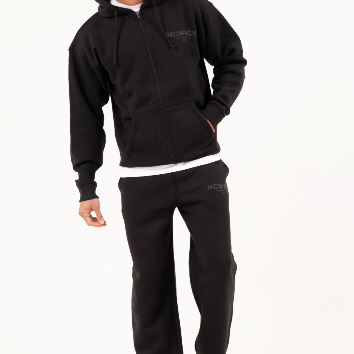 ZEUS OPEN HEM FULL ZIP TRACKSUIT - BLACK – Beck and Hersey